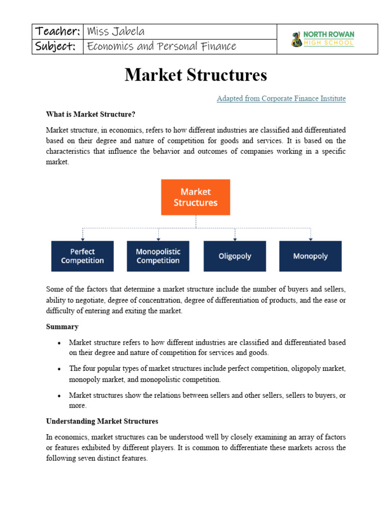 Market Structures Wednesday | PDF | Monopoly | Profit (Economics)