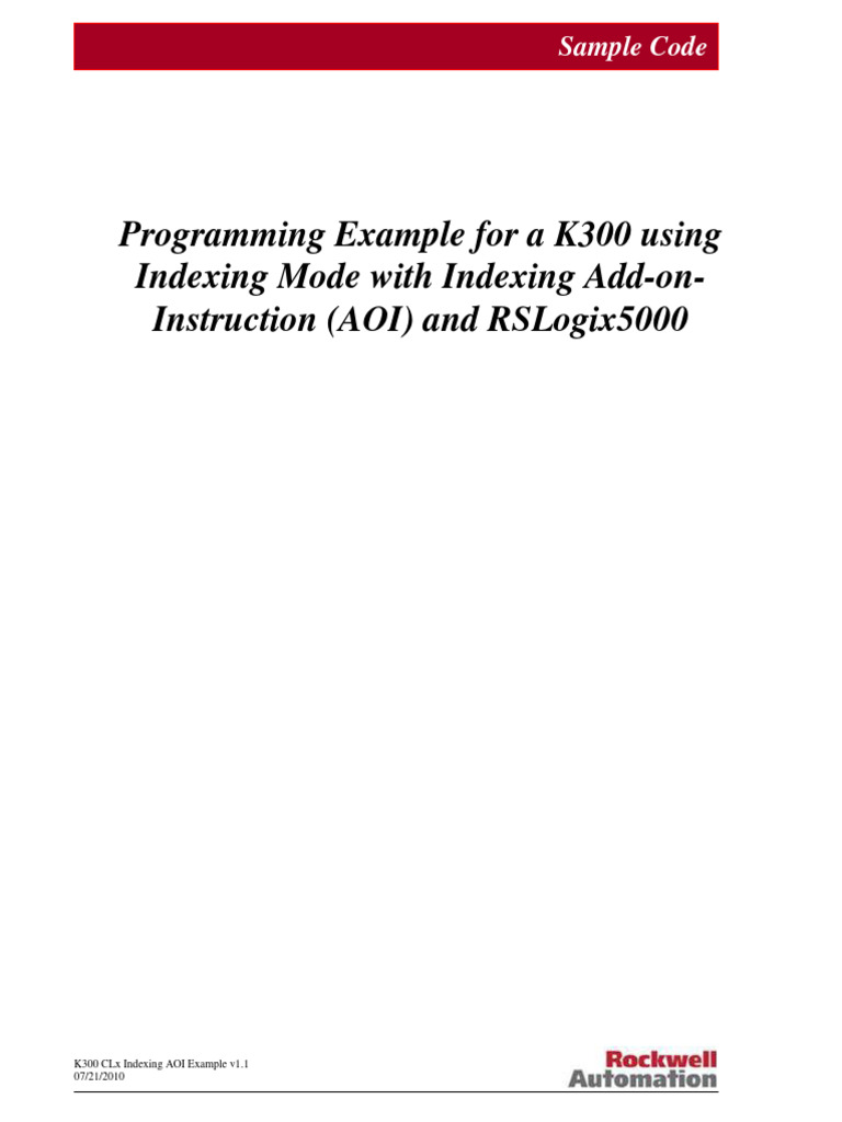 K300 CMX Indexing AOI Example v1 - 1 | PDF | Parameter (Computer Programming) | Acceleration
