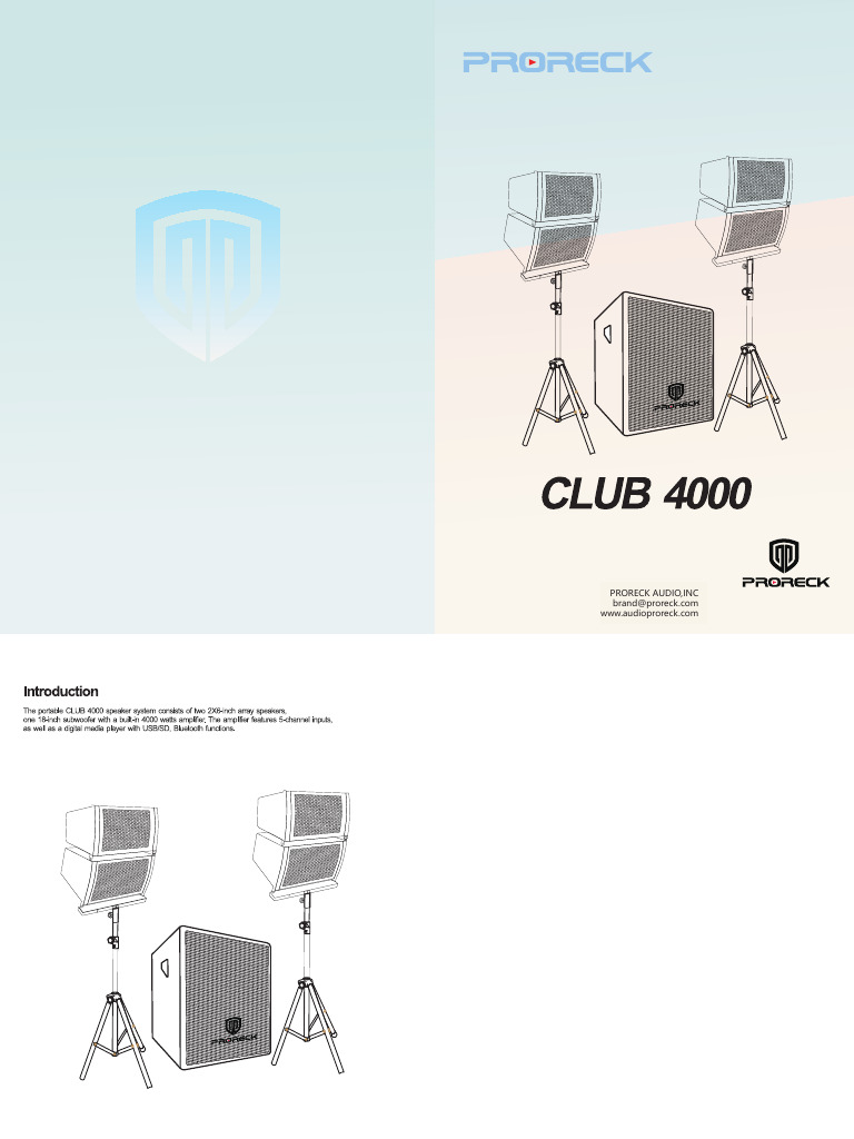 Proreck Club 4000 Manuals | PDF