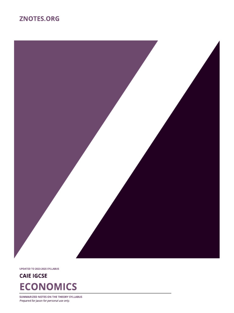 Znotes Economics Mnemonics | PDF