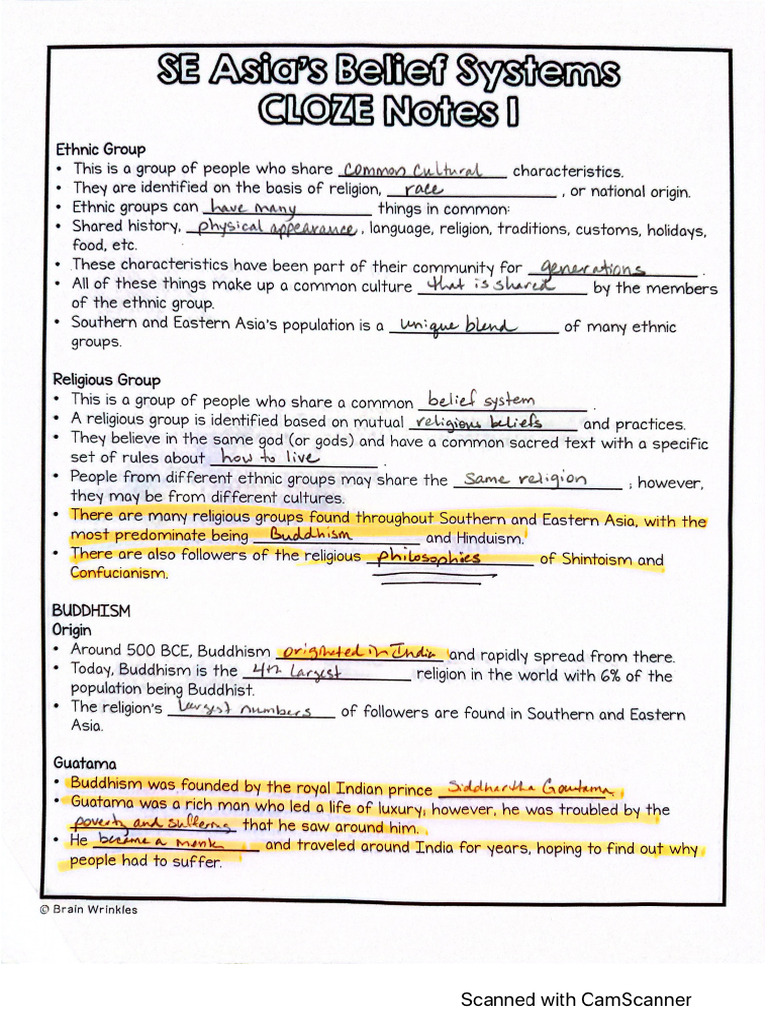 SE Asia Belief Systems Annotated Notes | PDF