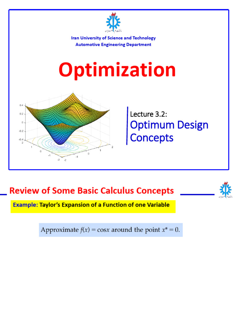 Lecture 3.2 Optimum Design Concepts | PDF | Mathematical Optimization ...