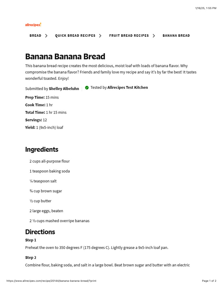Banana Bread | PDF | Breads | Baking