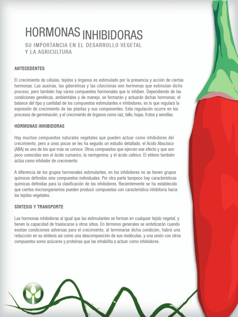 Hormonas Inhibidoras. Diaz, M.D. SF | PDF | Hormona Vegetal | Plantas