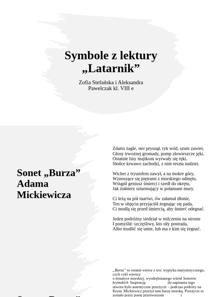 Symbole Z Lektury Latarnik" | PDF