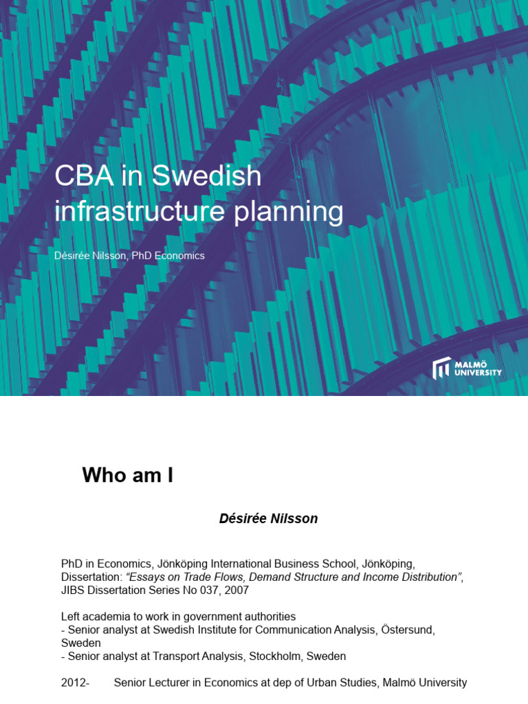 CBA in Swedish Transport Planning | PDF | Infrastructure | Transport