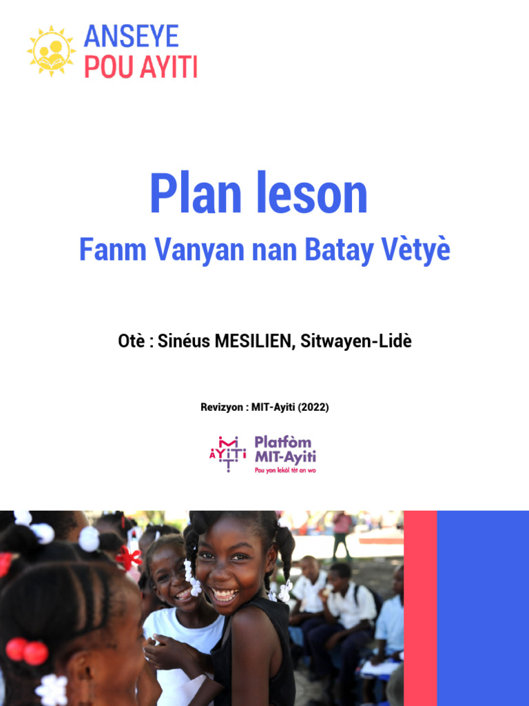 Plan Leson Fanm Vanyan Nan Batay Vetye Sineus Mesilien 20221125. | PDF