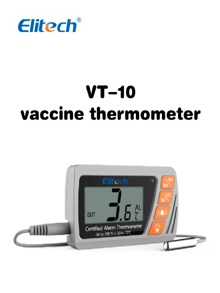 Elitech VT-10-B Thermometer User Manual | PDF