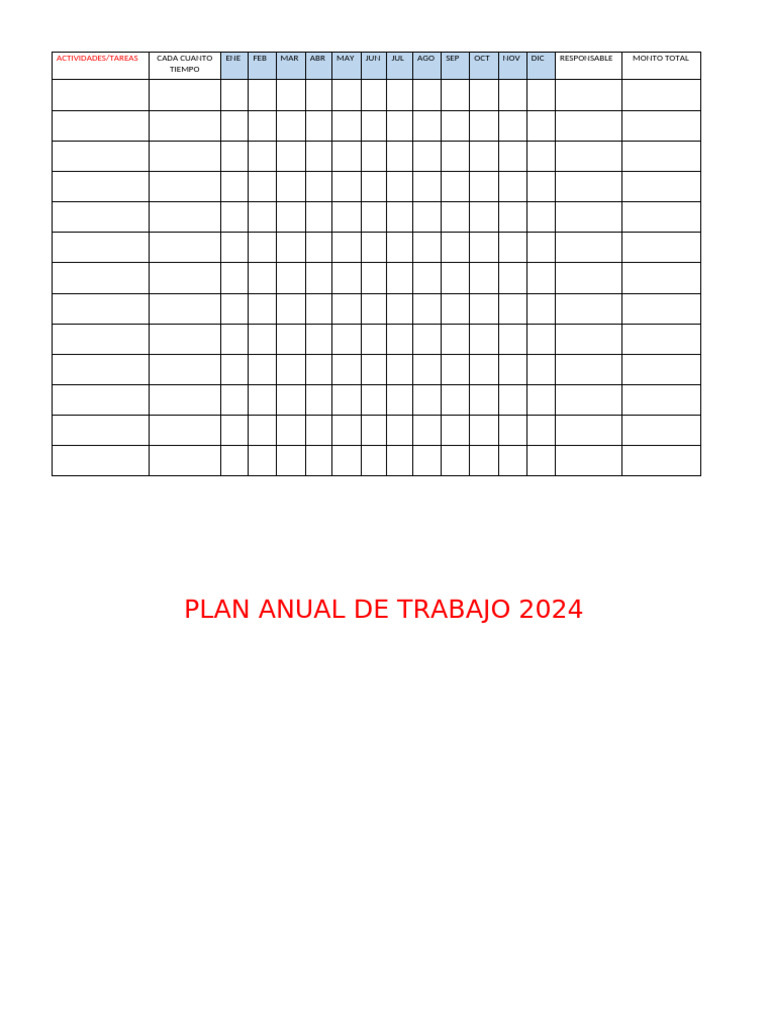 Plan de Trabajo de Jass | PDF