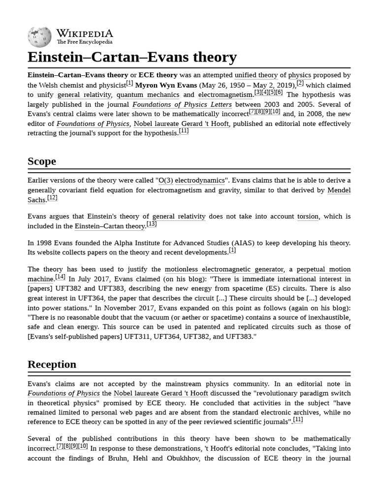 Einstein Cartan Evans - Theory | PDF | Physics | Theoretical Physics