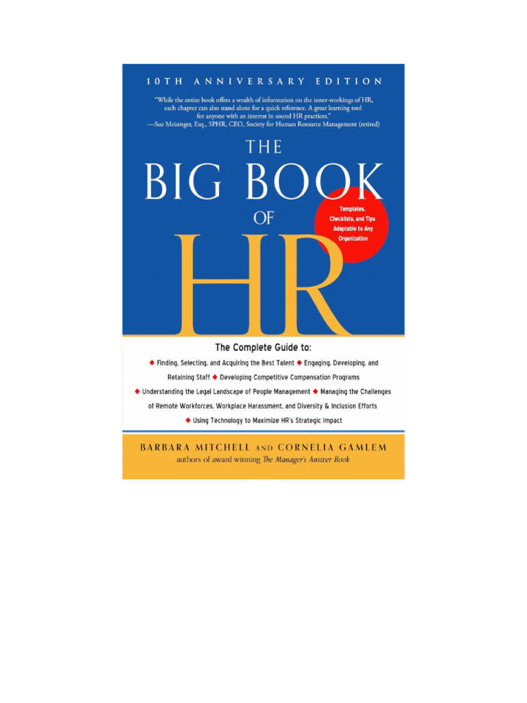 The Big Book of HR: 10th Anniversary Edition | PDF | Human Resource ...