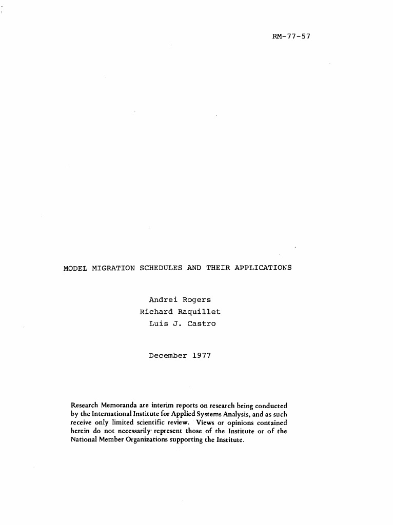 Model Migration Schedules And Their Applications 1977 Download Free