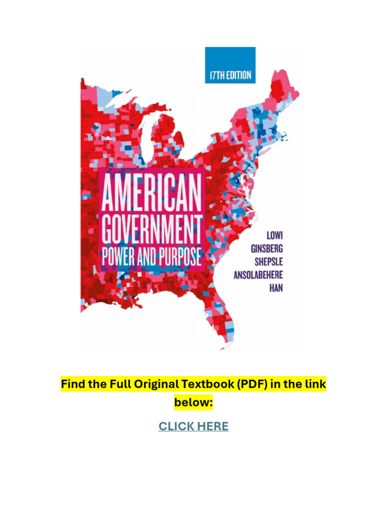 American Government: Power and Purpose 17th Edition Overview | PDF ...