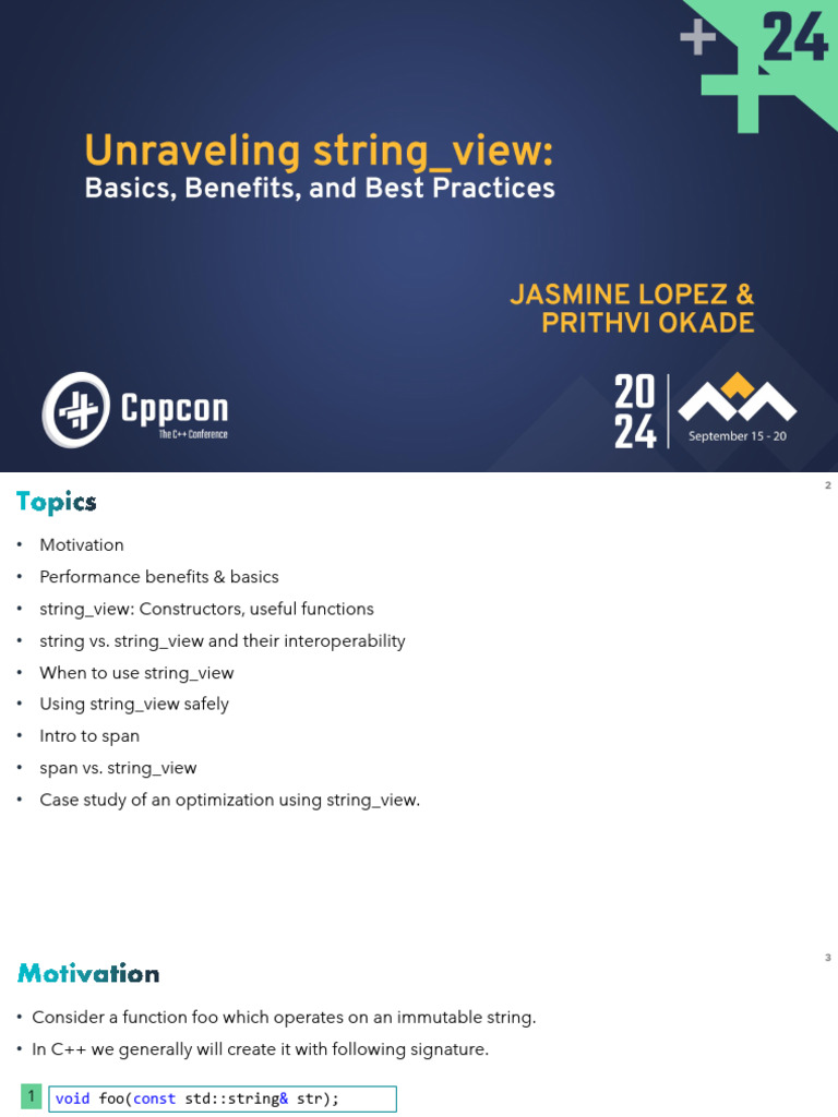 Unraveling_string_view | PDF | Pointer (Computer Programming ...