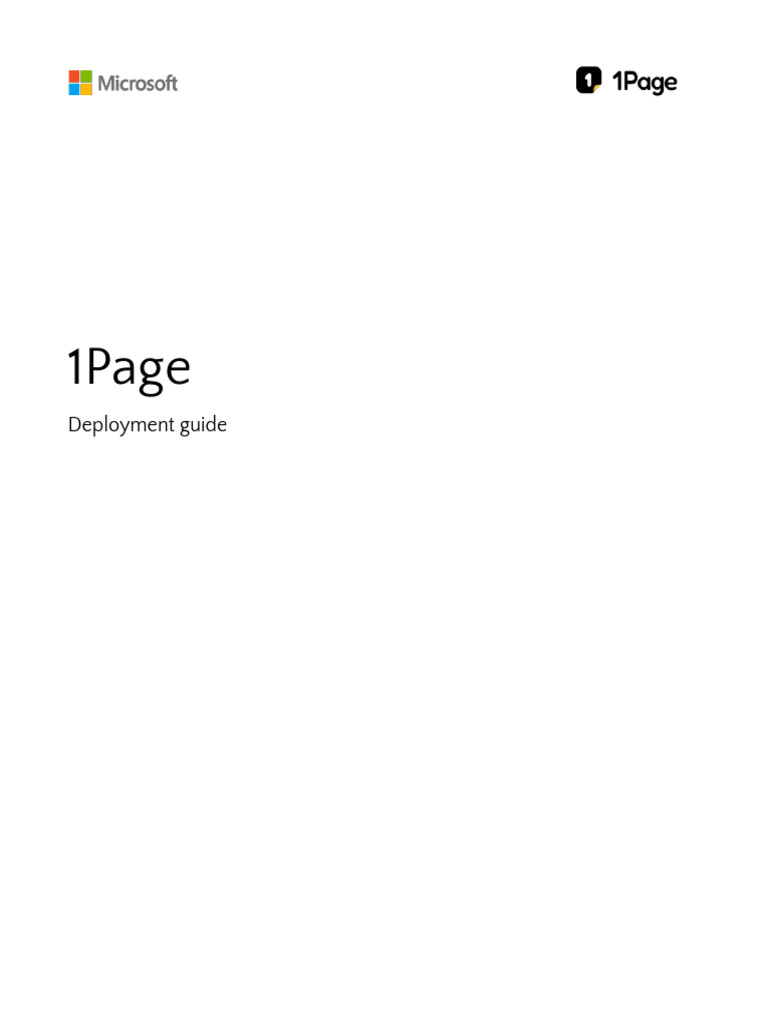 64e66bcdd9e20361c4325c39 - 1page Deployment Guide | PDF | Sales ...