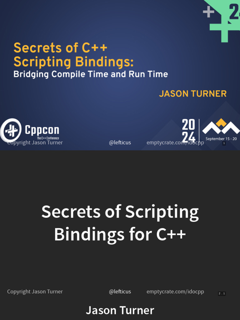 Secrets Of Cpp Scripting Bindings Pdf Anonymous Function Computer