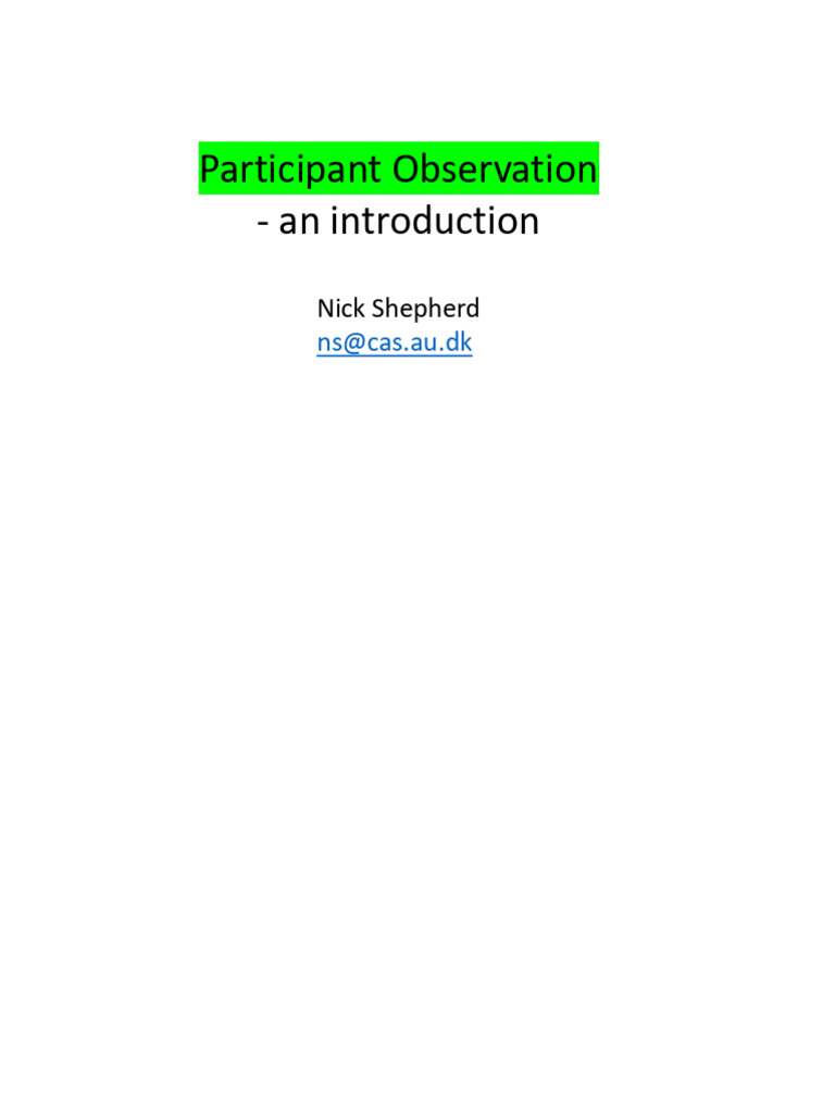 MARIE Introduction To Participant Observation2 (1) - 1PDF - 241026 ...
