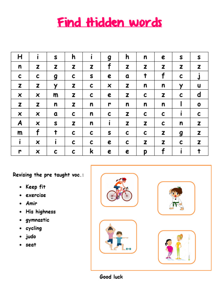 Hidden Words Exercise Guide | PDF