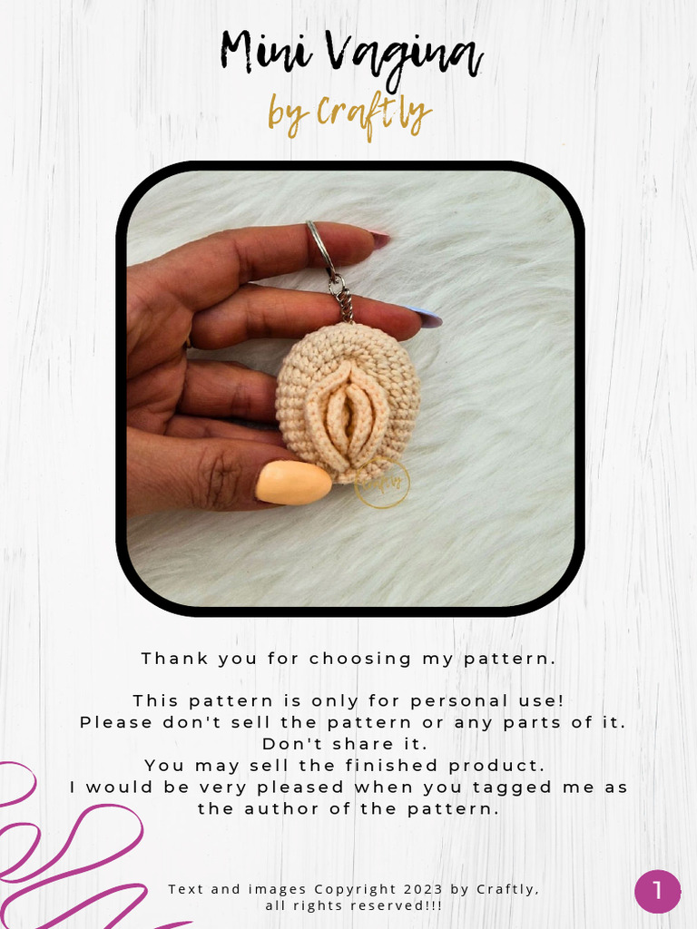 VaginakeychainENG | PDF | Crochet | Ropework