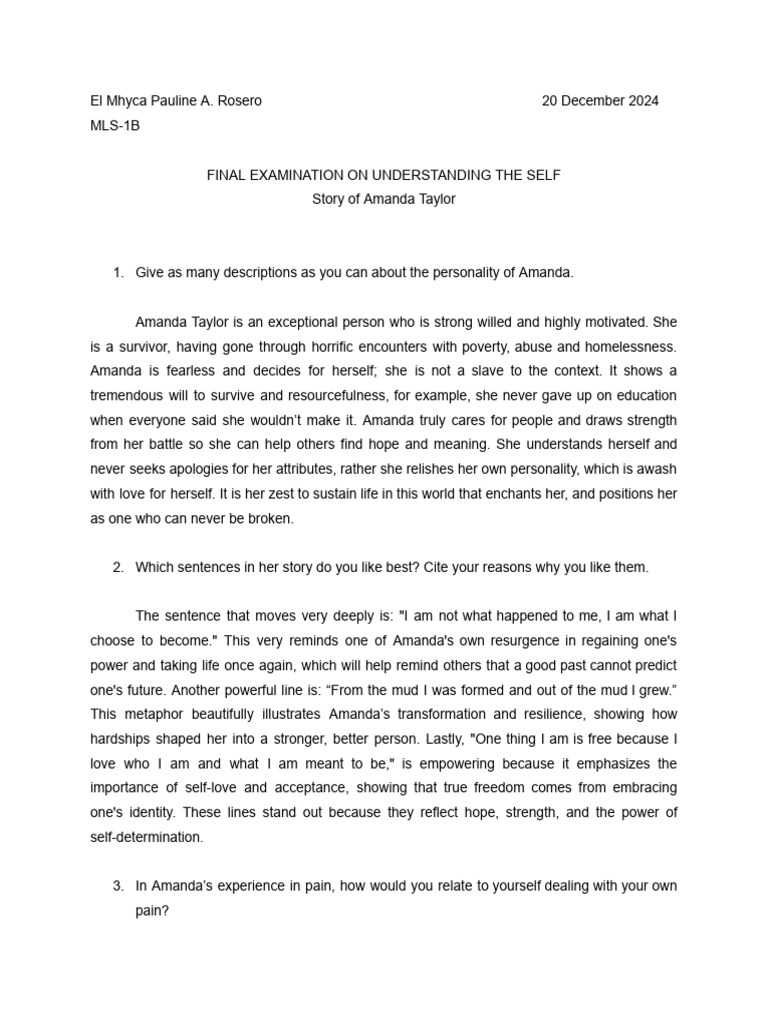 UTS FINAL EXAM | PDF | Psychological Concepts | Behavioural Sciences