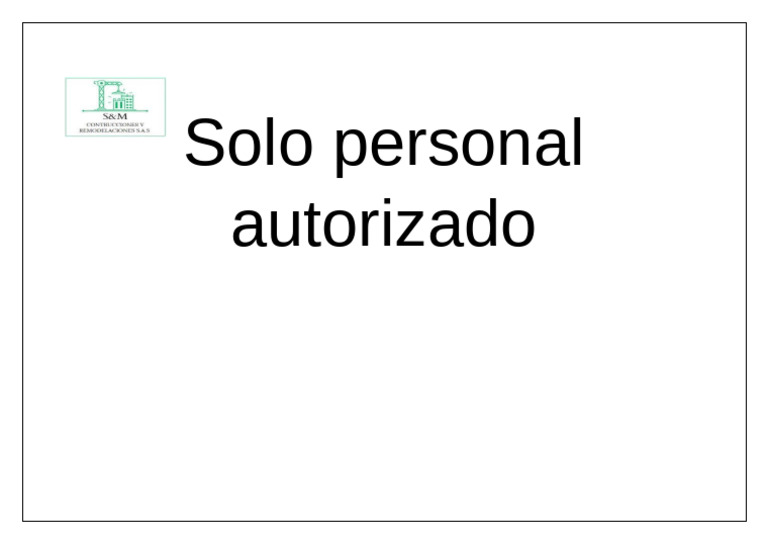 SEÑALIZACION DE PERSONAL AUTORIZADO | PDF
