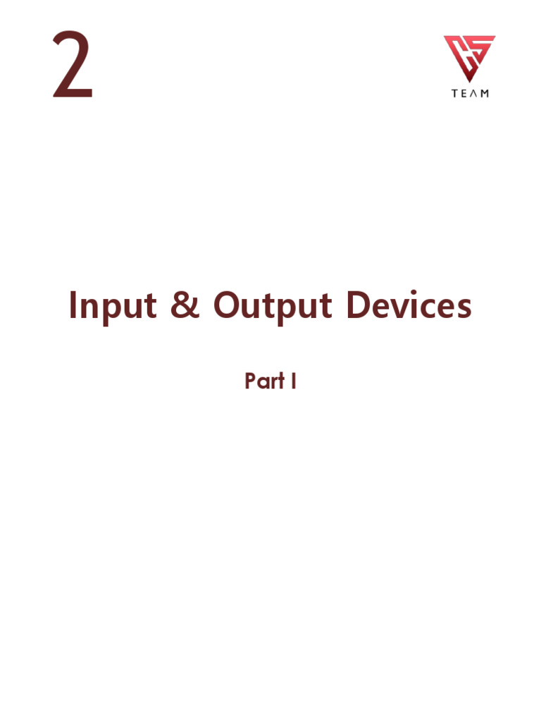 Ch2 - Input & Output Devices | PDF | Touchscreen | Image Scanner