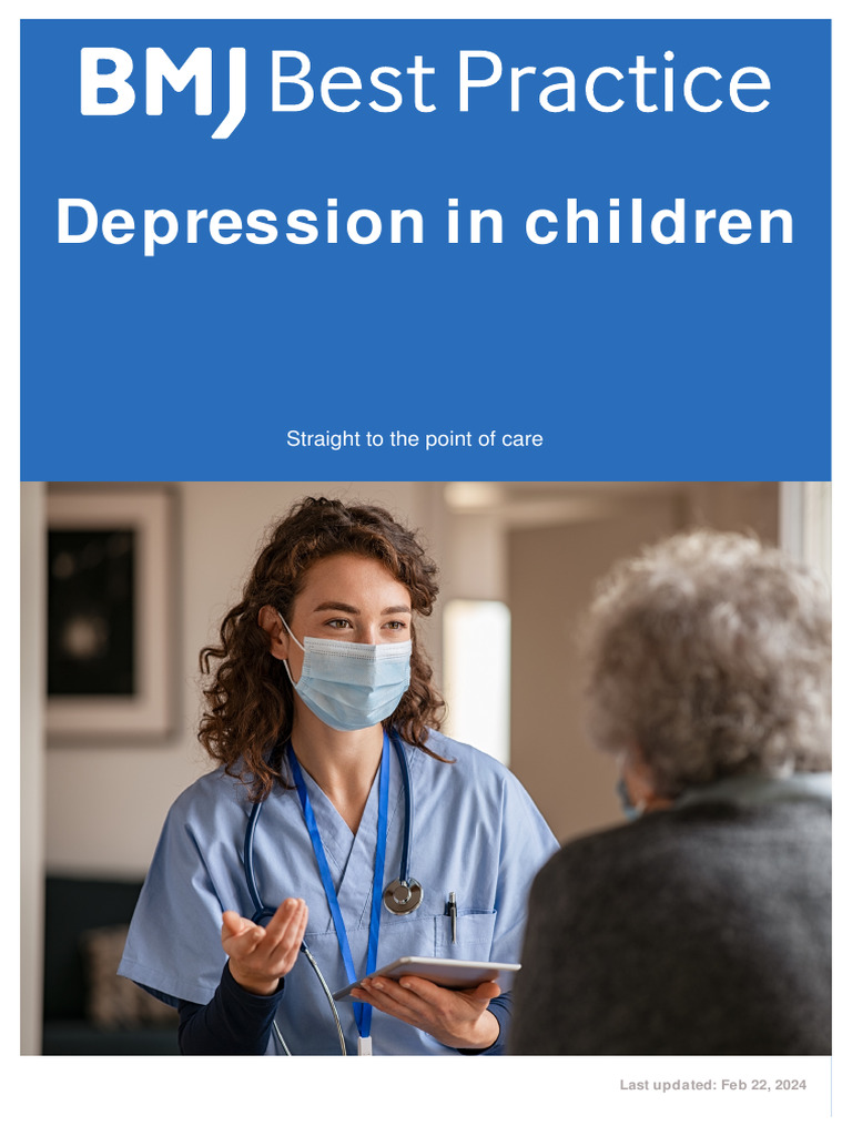2024 - Depression in Children | PDF | Major Depressive Disorder | Mood ...