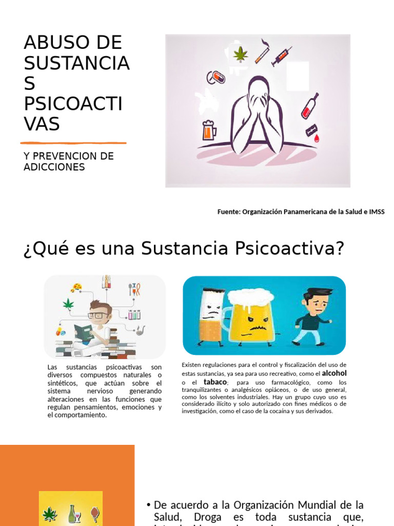 Abuso de Sustancias Psicoactivas | PDF | Drogas | La dependencia de sustancias