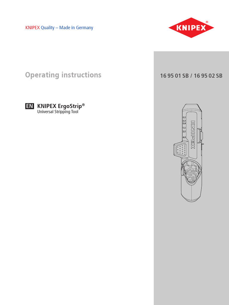 16 95 0X SB KNIPEX ErgoStrip | PDF | Coaxial Cable | Electrical Engineering