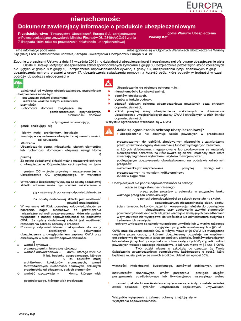 Document Owu Europa | PDF