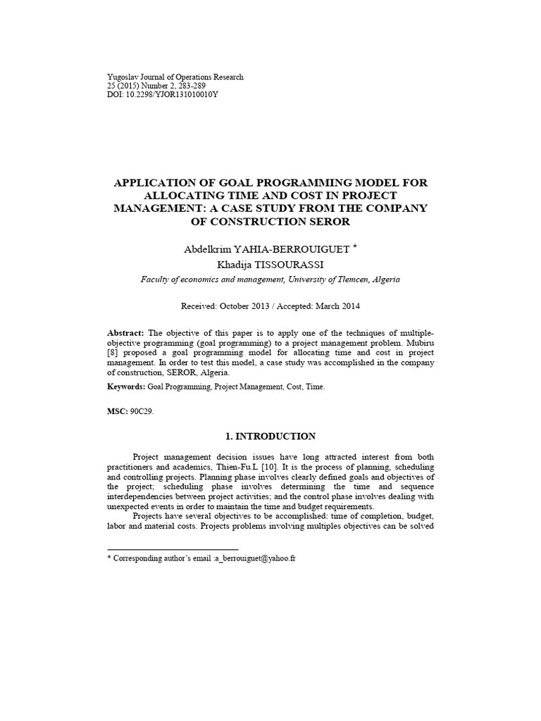 Application_of_goal_programming_model_for_allocati | PDF | Project Management | Mathematical ...