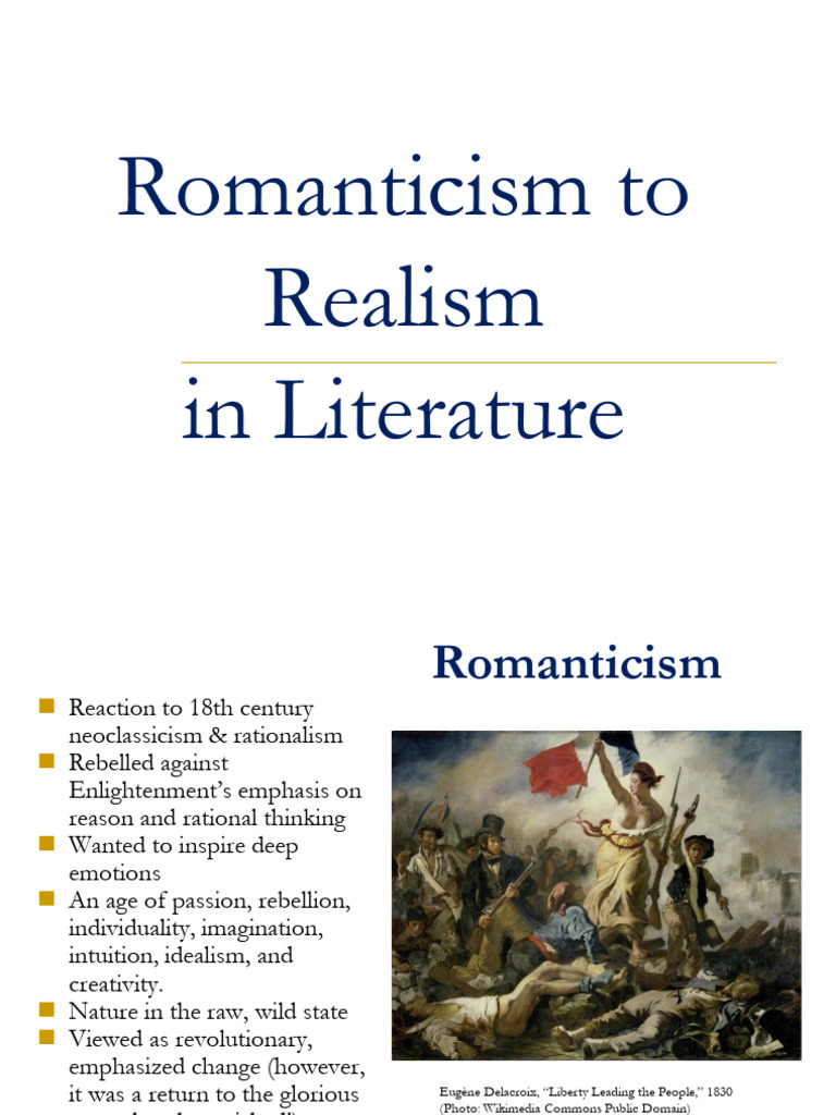 Romanticism vs. Realism in Literature | PDF | A Doll's House | Frankenstein