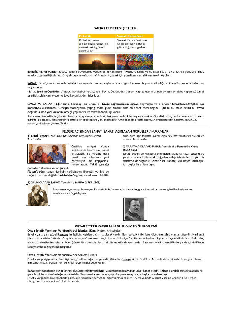 Sanat Felsefesi C396zet | PDF