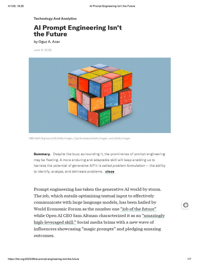 Problem Formulation Over Prompting | PDF | Artificial Intelligence ...
