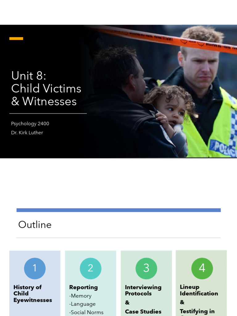 Child Eyewitnesses: Psychology Insights | PDF | Witness | Behavioural ...