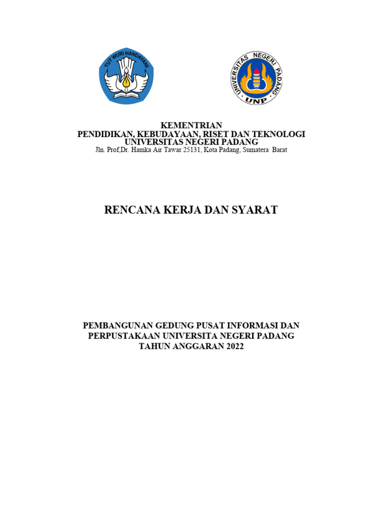 RKS Pusat Informasi Perpustakaan UNP 2022 2 | PDF