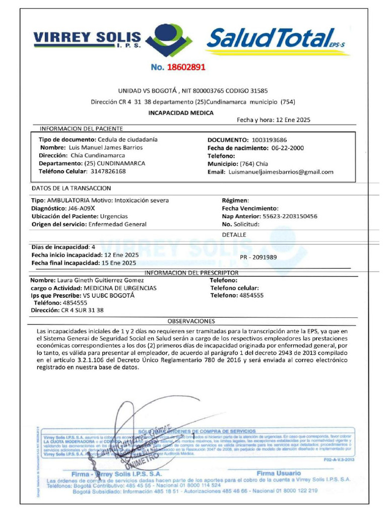 Luis Manuel James Barrios | PDF