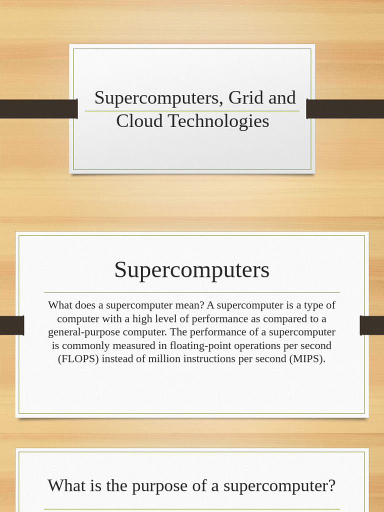 Supercomputers, Grid and Cloud Technologies | PDF