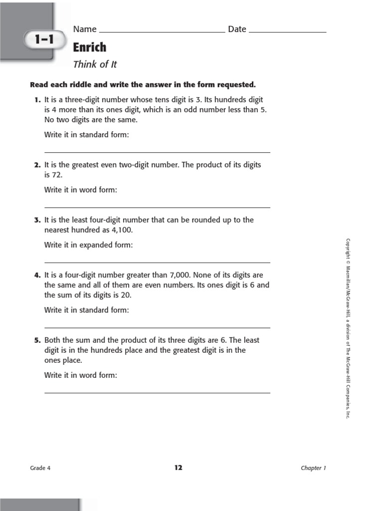 4 Enrichment | PDF | Rectangle | Elementary Mathematics