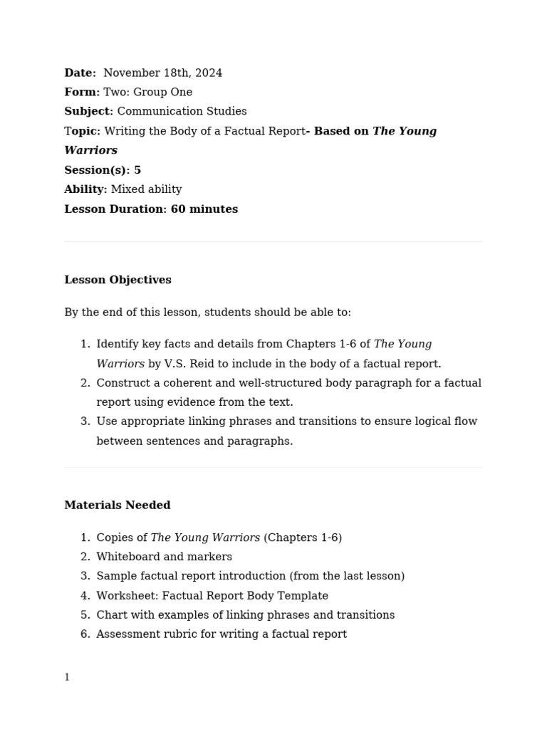 Tenth Eleventh Week - Lesson Plan | PDF | Essays | Reading Comprehension