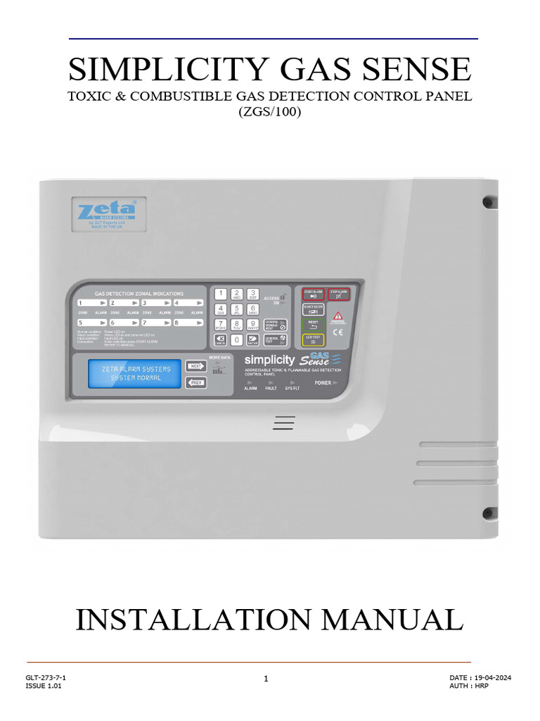 Simplicity Gas Sense Installation Manual | PDF | Printed Circuit Board | Electrical Components