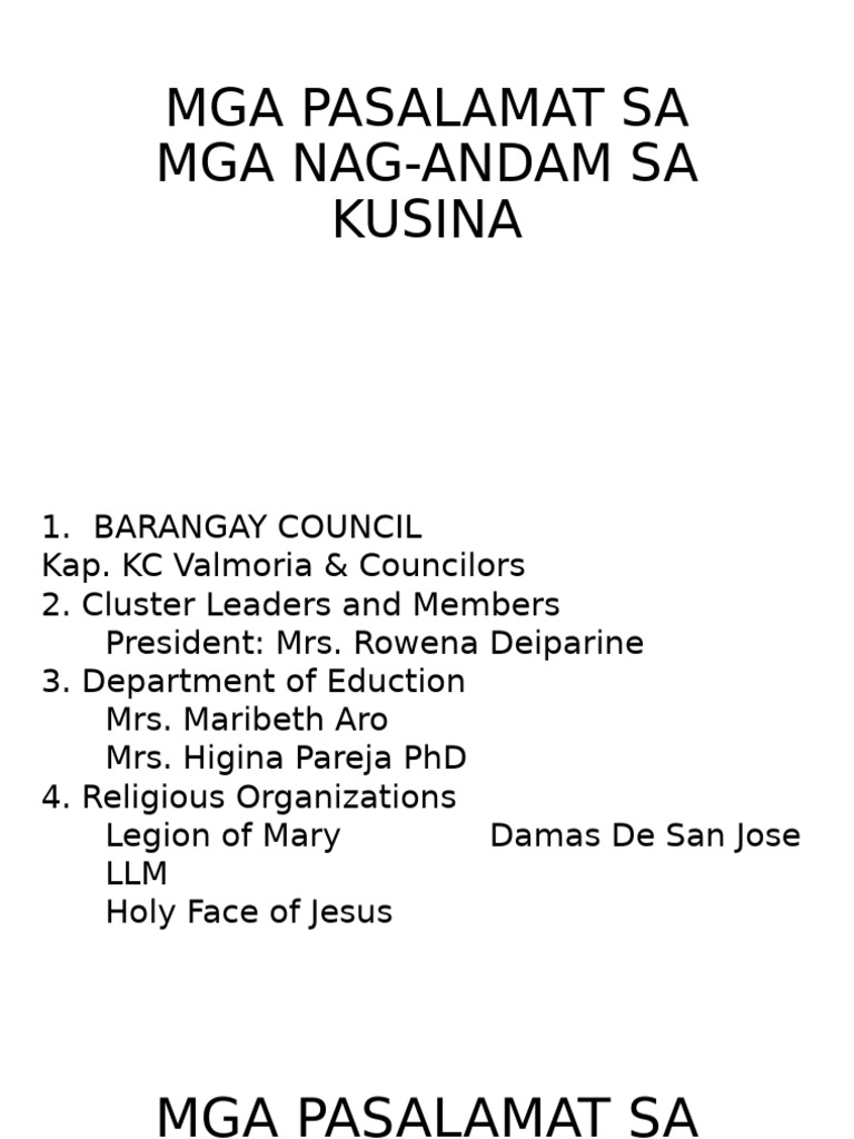 Mga Pasalamat Fiesta 2025 | PDF
