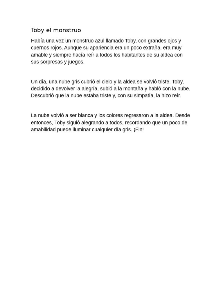 Toby El Monstruo | PDF