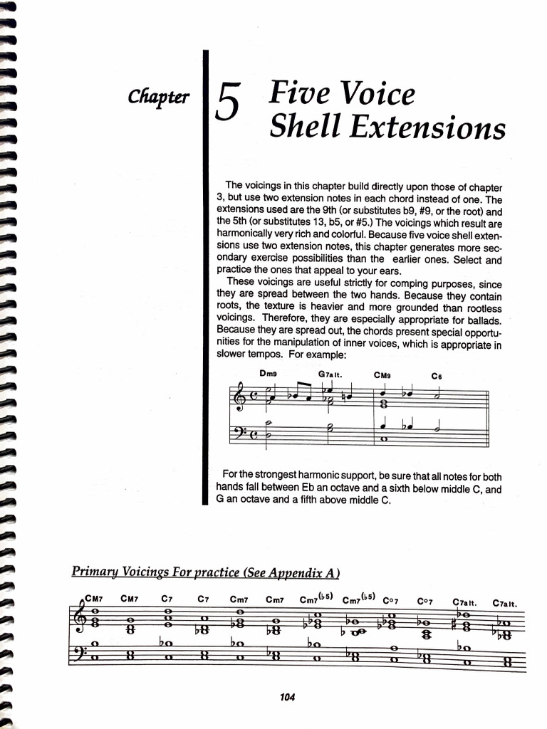 Jazz Keyboard Harmony Chapter 5 - Five Voice Shell Extensions | PDF