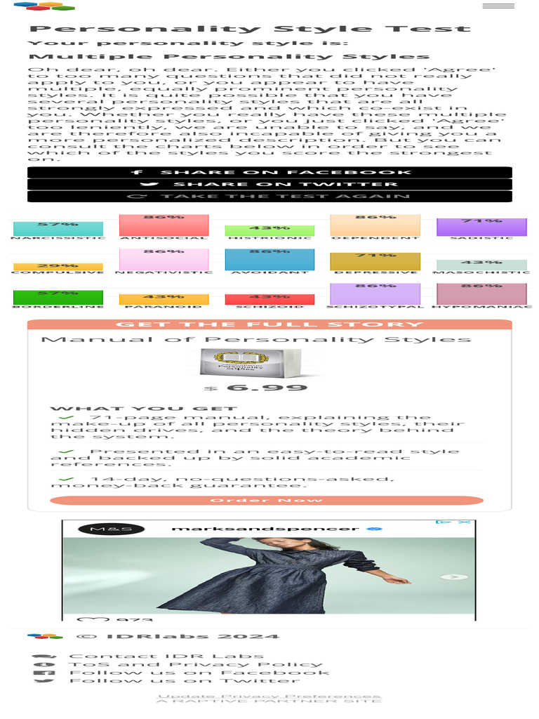 Personality Style Test | PDF