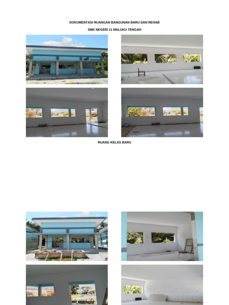 DOKUMENTASI RUANGAN BANGUNAN BARU DAN REHAB | PDF