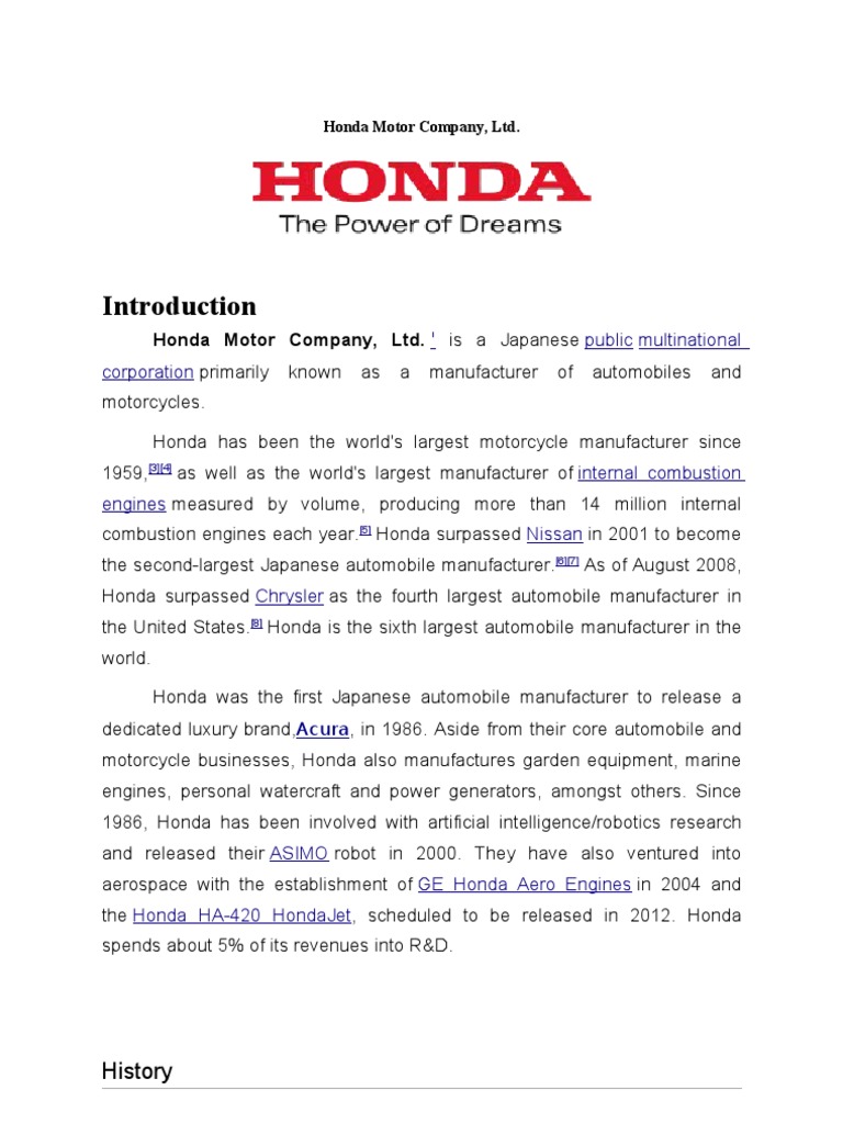 Honda | Download Free PDF | Honda | Ford Motor Company