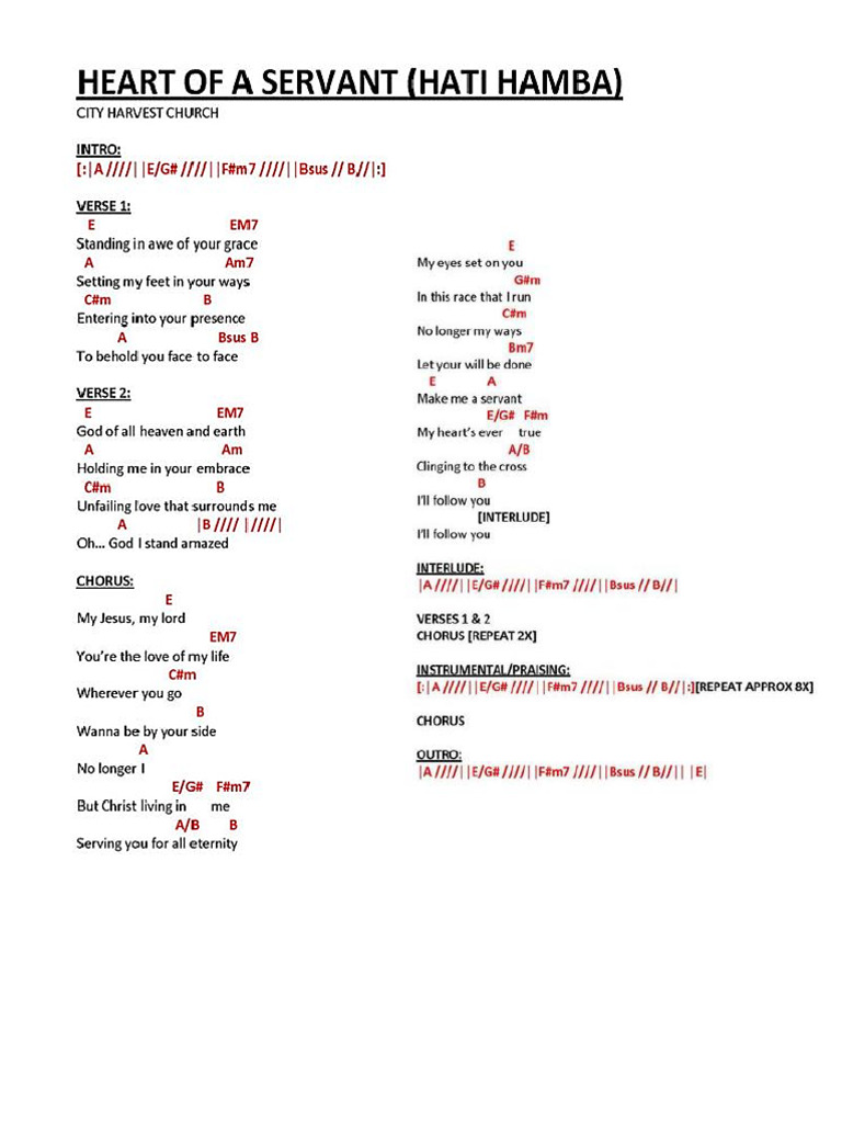 Heart of A Servant | PDF