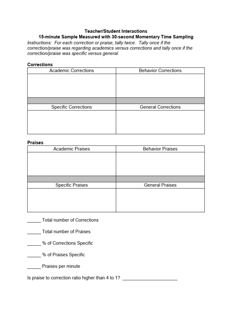 Teacher Student Interactions | PDF
