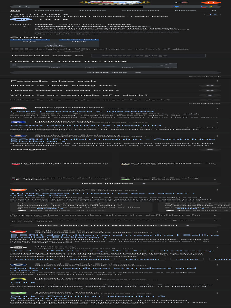 Dork Meaning - Google Search | PDF | Dictionary | Linguistics